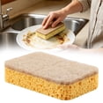 1 Pack Non-Scratch Scrub Sponge, Natural Kitchen Sponges for Cleaning ...