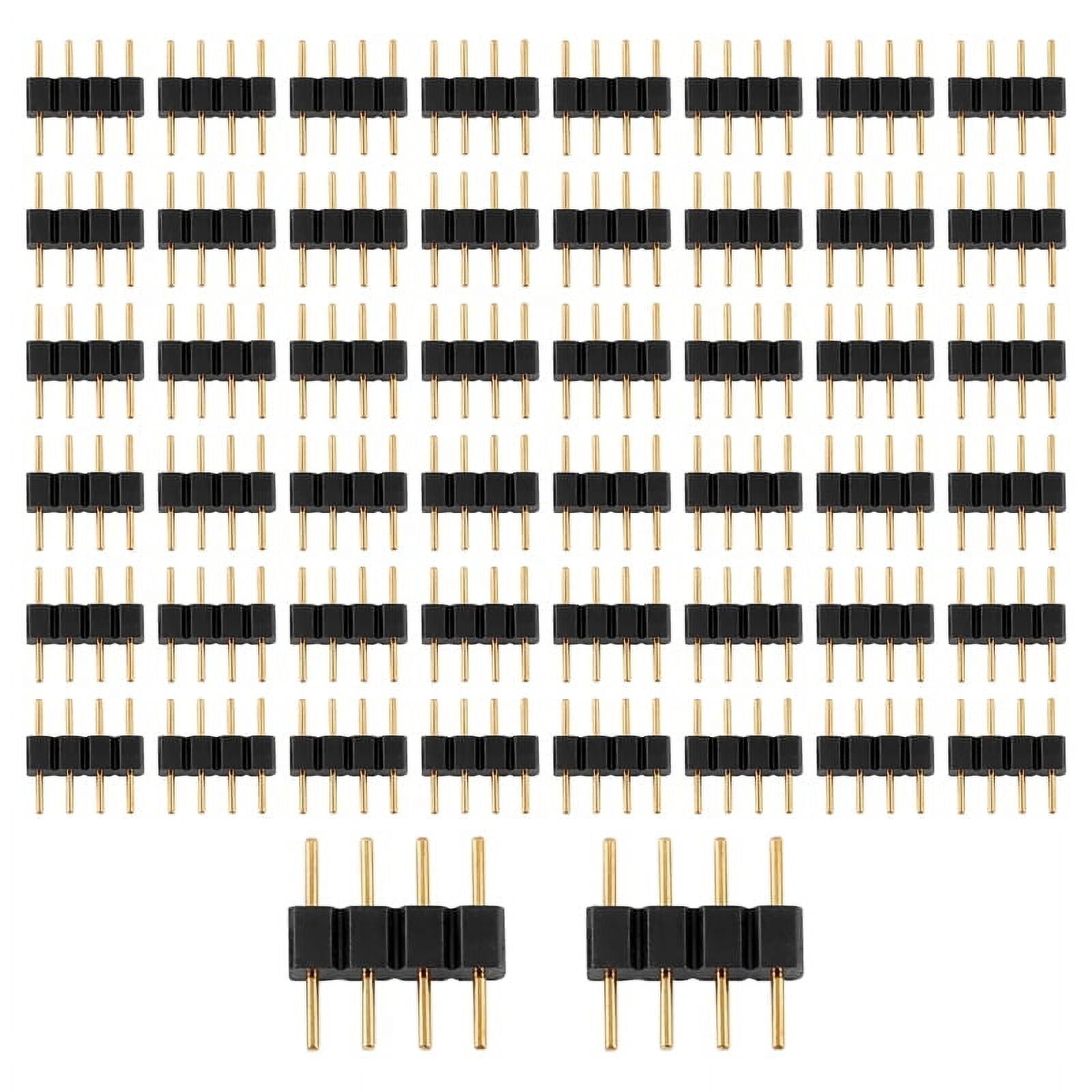 50 conectores adaptadores de enchufe macho para tiras de LED RGB de 4 ...