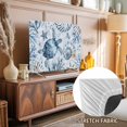Blue Turtle Coastal TV Cover for 40 Inch Screen, Stretch Fabric ...