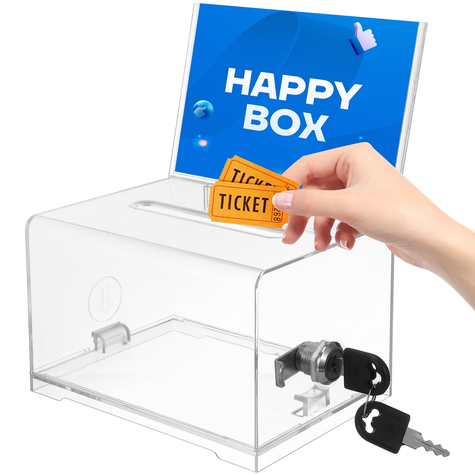 Click here for Eeaseca Suggestion Box Ballot Box Clear Acrylic Bo... prices