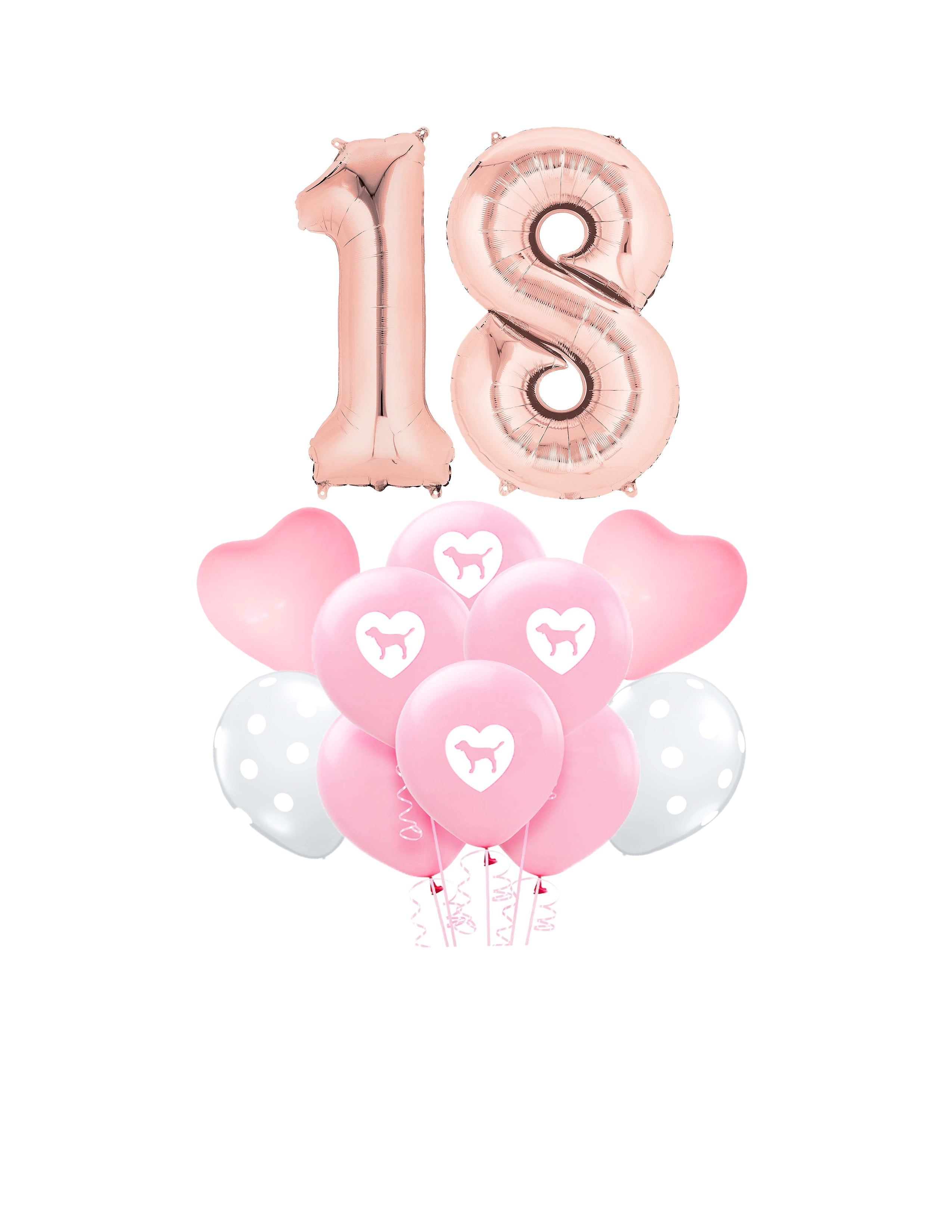 PINK Party 18th Birthday Balloon Bundle - Walmart.com