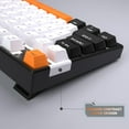 75% Mechanical Gaming Keyboard, Yellow , LED White Backlit, 87 Compact ...