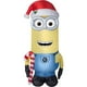 Airblown Inflatables 11 Ft. Minion Kevin with Candy Cane and Santa Hat ...