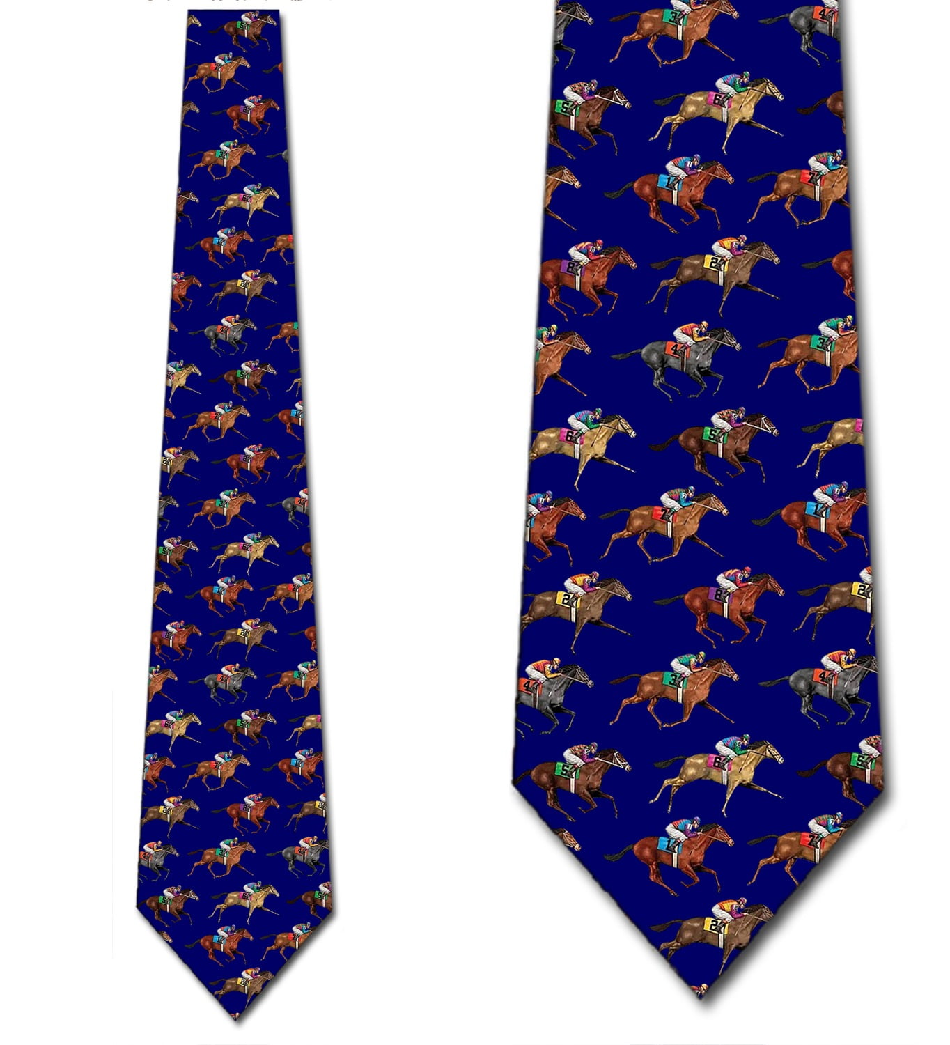 Horse Racing Ties Mens Horse Royal Blue Jockey Necktie by Three Rooker ...