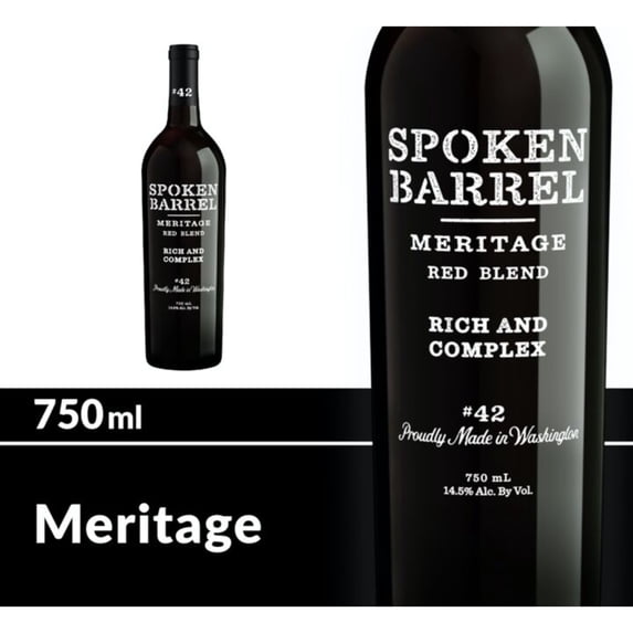Spoken Barrel Meritage Red Wine, 750 mL Bottle - Walmart.com