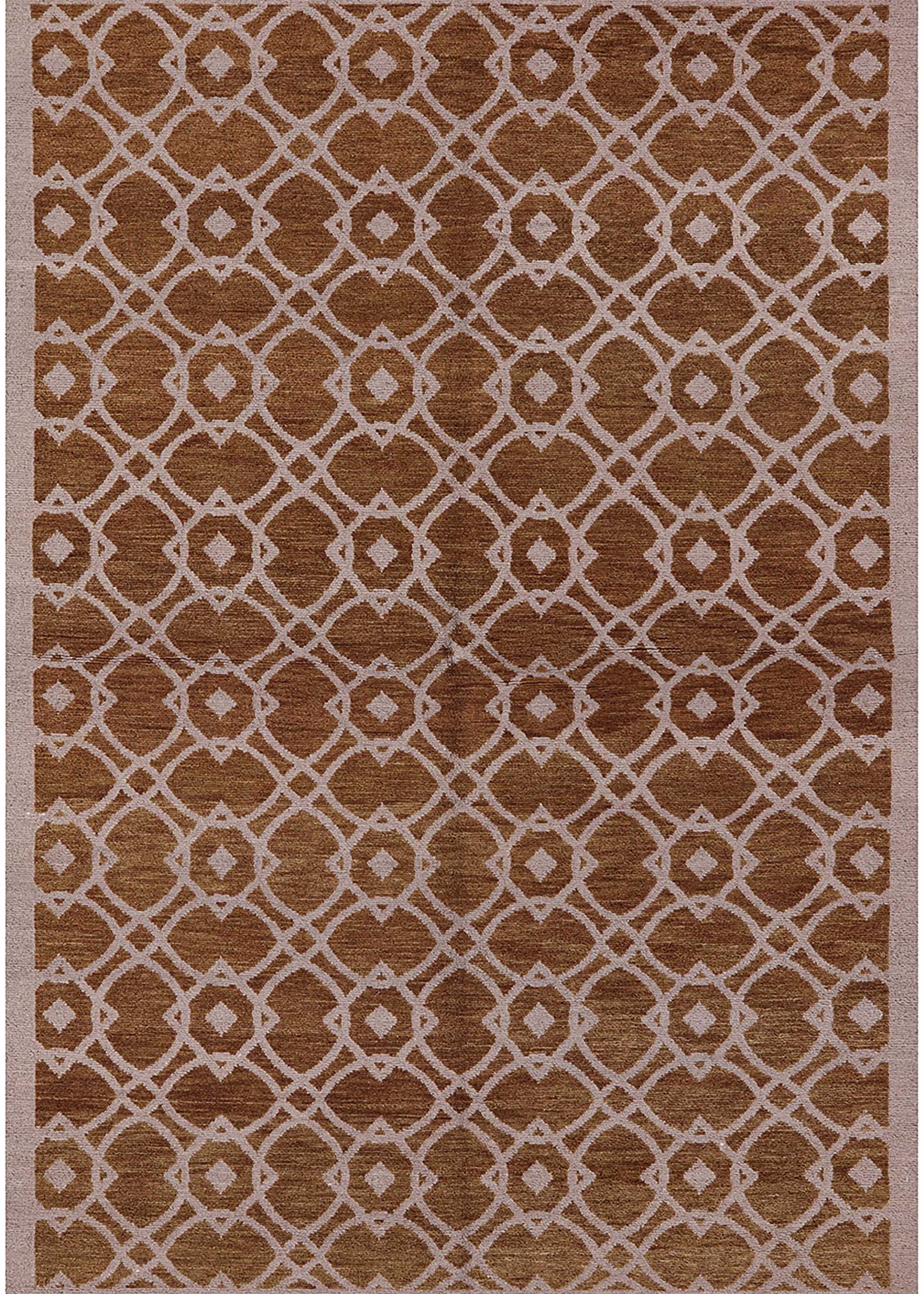 Ahgly Company Indoor Rectangle Mid-Century Modern Camel Brown Oriental ...