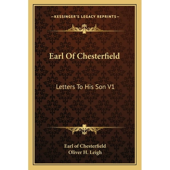 Pre-Owned Earl Of Chesterfield: Letters To His Son V1 (Paperback ...