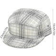 VONCOS Womens Cotton Cap 5-Panel Camp Hat Blue White Plaid Vintage ...