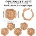 1Box 100Pcs 5 Styles Alphabet Adhesive Wax Seal Stickers For Envelope ...