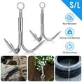Stainless Steel 3-Claw Grappling Hook, Small/Large Size, for Climbing ...