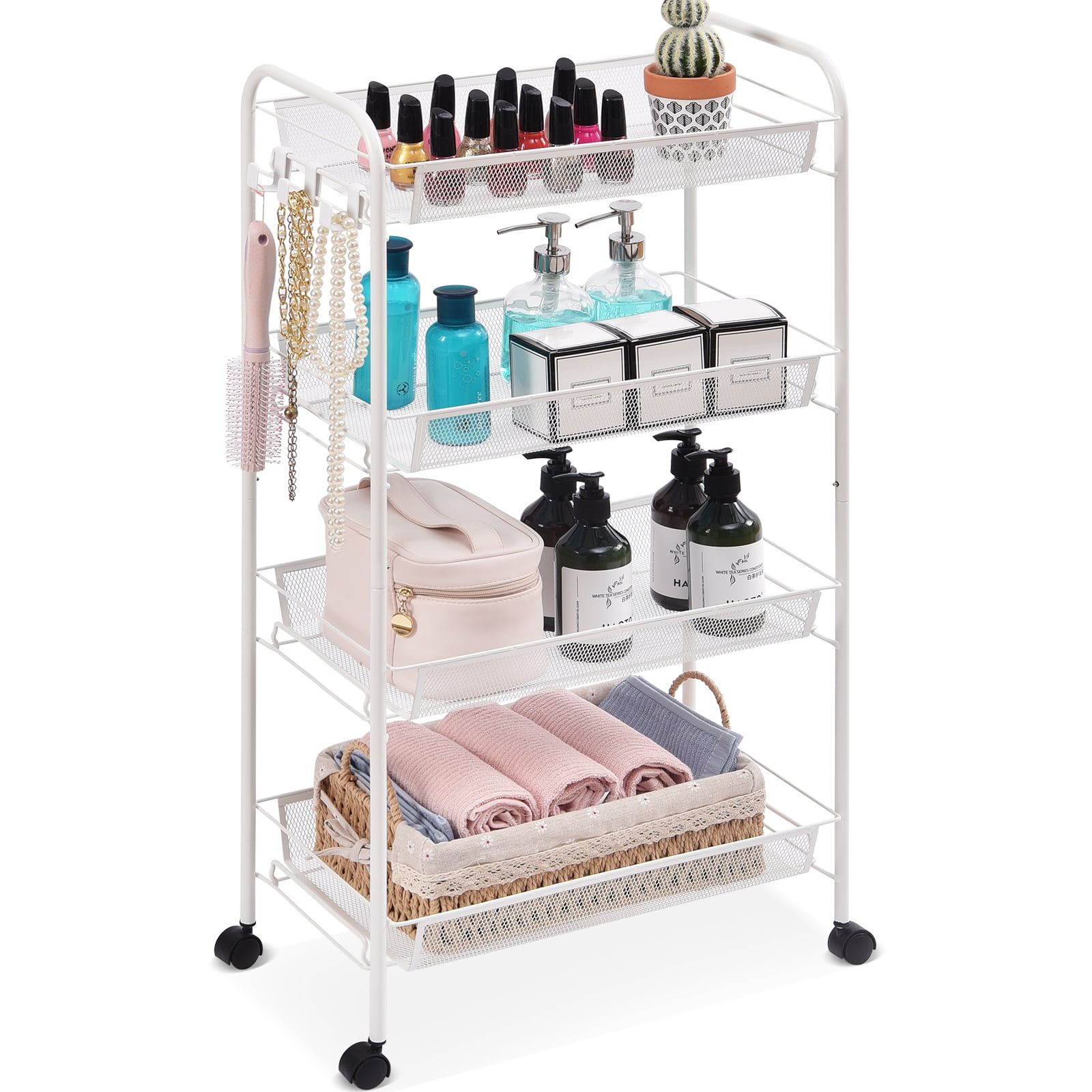 Click here for Kingrack Rolling Cart  4-Tier Metal Utility Cart W... prices