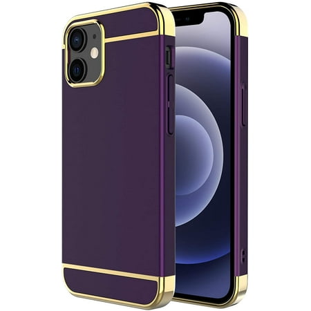 iPhone 12 Mini Case, 3 in 1 Ultra Thin and Slim Hard Case Coated Non ...