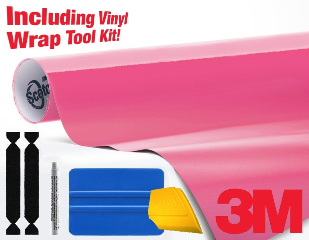 3M Gloss Hot Pink 1080 Air-Release Vinyl Wrap Roll - Including Toolkit ...