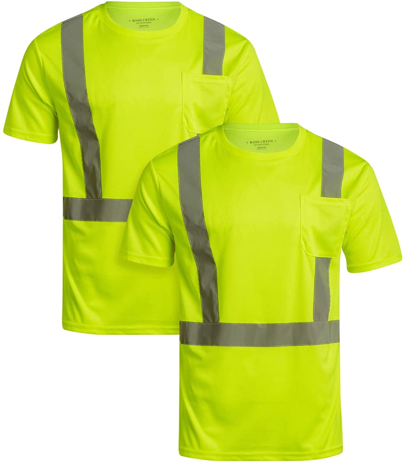 Bass Creek Outfitters Men s Safety Shirt ANSI Class 2 High Visibility