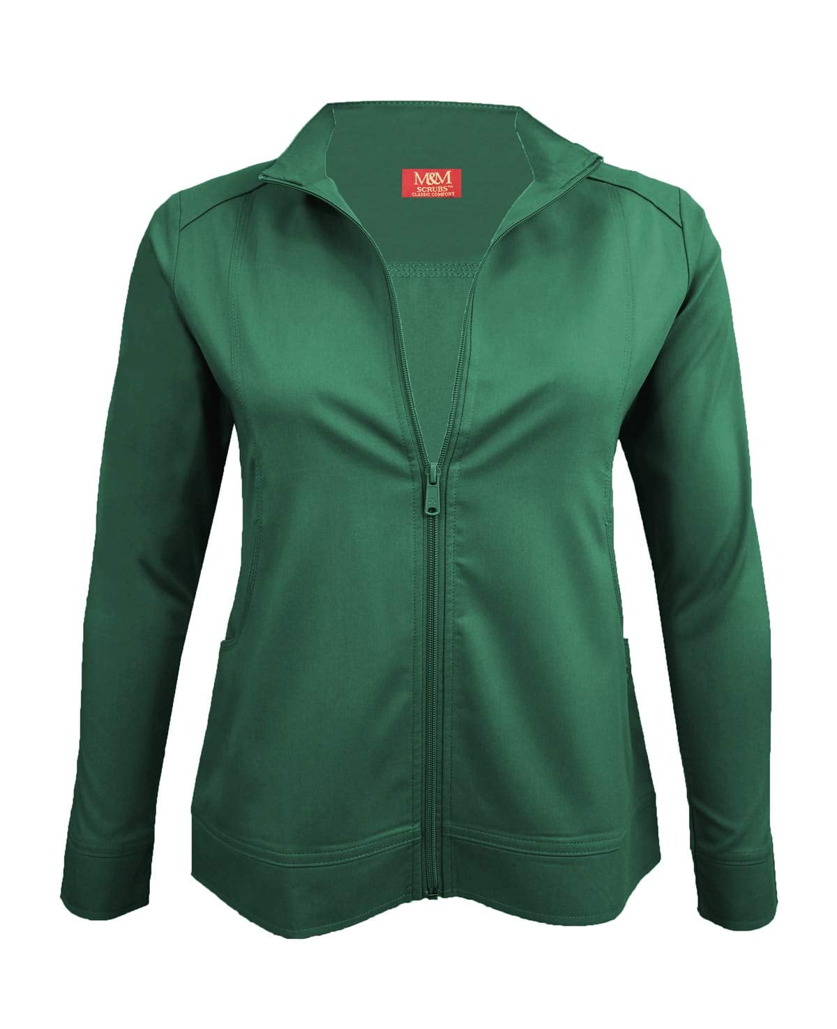 ACTIVE UNIFORMS Women's Ultra Soft Stretch Zip Up Scrub Jacket (Hunter ...