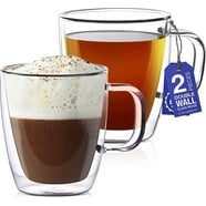 Primula 16 oz. Temperature Safe Glass Double Wall Mug with Tea Bag ...
