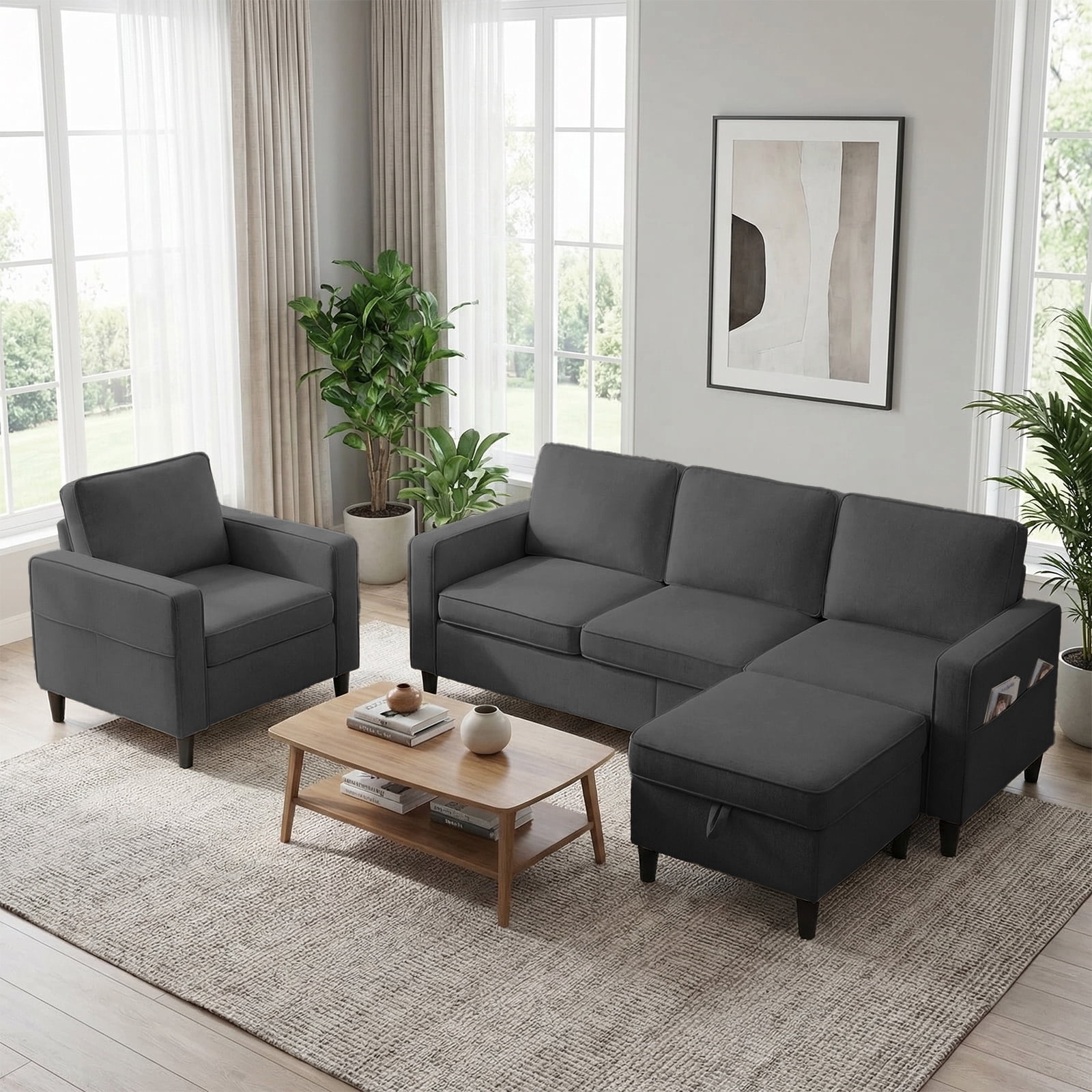 Click here for Puremind 2 Piece Sofa With Storage Ottoman  Modern... prices