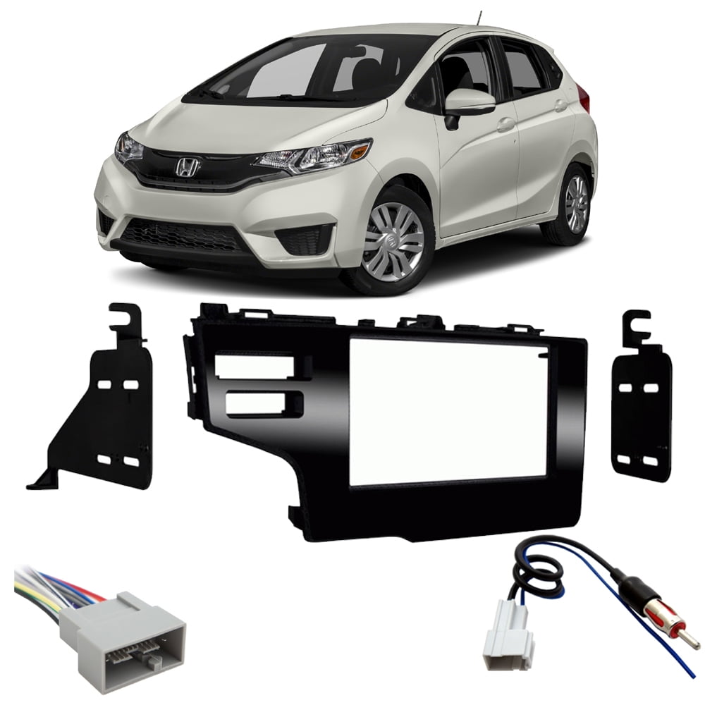 Honda Fit 2015-2017 Double DIN Stereo Harness Radio Install Dash Kit ...