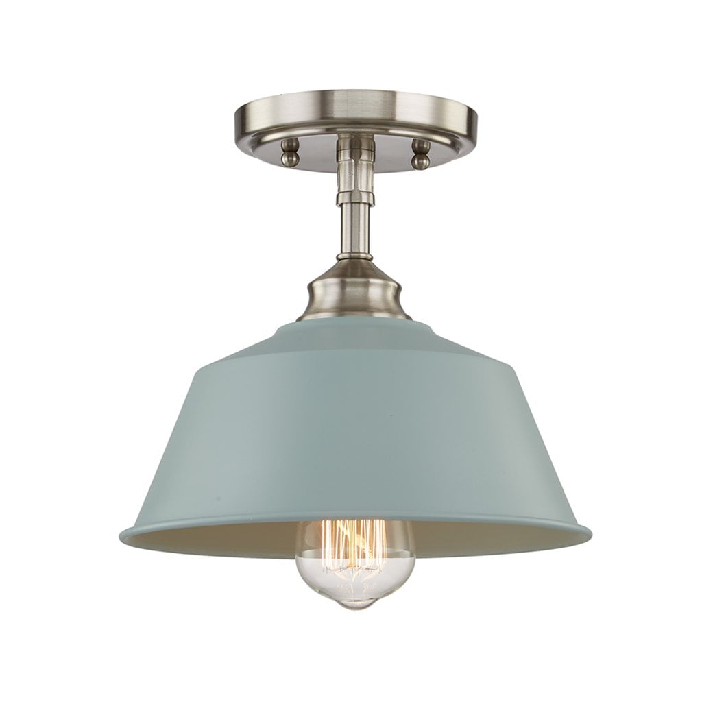 Vanity Art 1-Light Industrial Flush Mount Ceiling Light fixture in ...