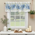 Curtain Valances for Kitchen Windows,Rod Pocket Short Valance Blue ...