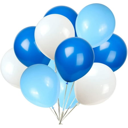 Party Balloons,100-Pack,12-Inch, white blue light blue | Walmart Canada
