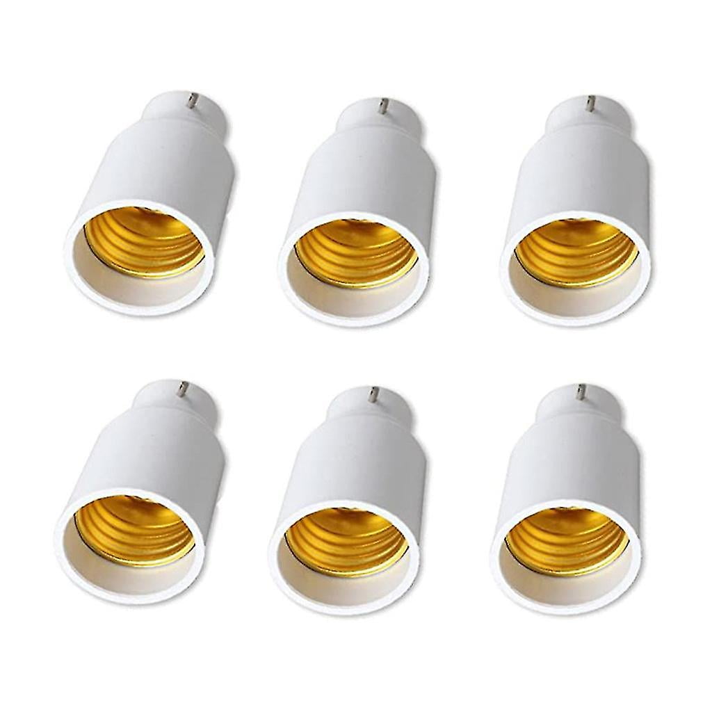 B22 To E27 Bulb Adapters 6 Pack Lamp Holder Converter Base Bulb Socket ...