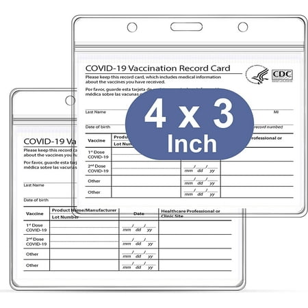 Vaccine Card Protector CDC Immunization Paper 4 X 3 Inch Waterproof ...