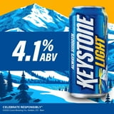 Keystone Light Beer, 15 Pack, 12 fl oz Aluminum Cans, 4.1% ABV, Light ...