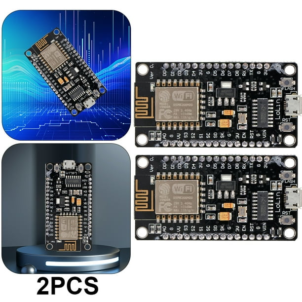 NodeMcu Lua Módulo Inalámbrico Conector ESP8266 Placa Desarrollo | Walmart en línea