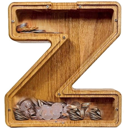 Alphabet Piggy Bank, 26 Engli h Wooden Alphabet Money Box for Boy ...