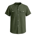 CUZIBR Boys Kids Shirts Casual Short Sleeve Button Down Crewneck Front ...