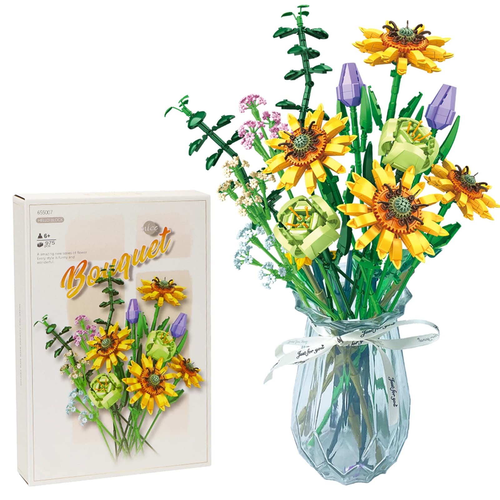 Flower Bouquet Building Blocks,creative Mini Artificial Collection ...