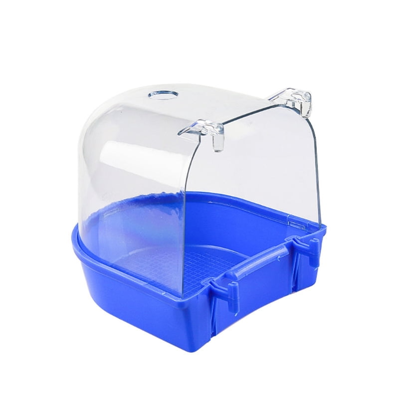 ZUARFY Bird Bath Box Parakeet Bathing Tub with Clear Top Detachable ...