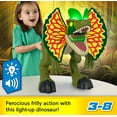 Imaginext Jurassic World Thrash Attack Dilophosaurus Dinosaur Toy with ...