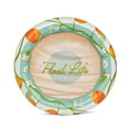 Float Life by Funboy Orange Blossom Inflatable Round 2-Ring Pool, Above ...