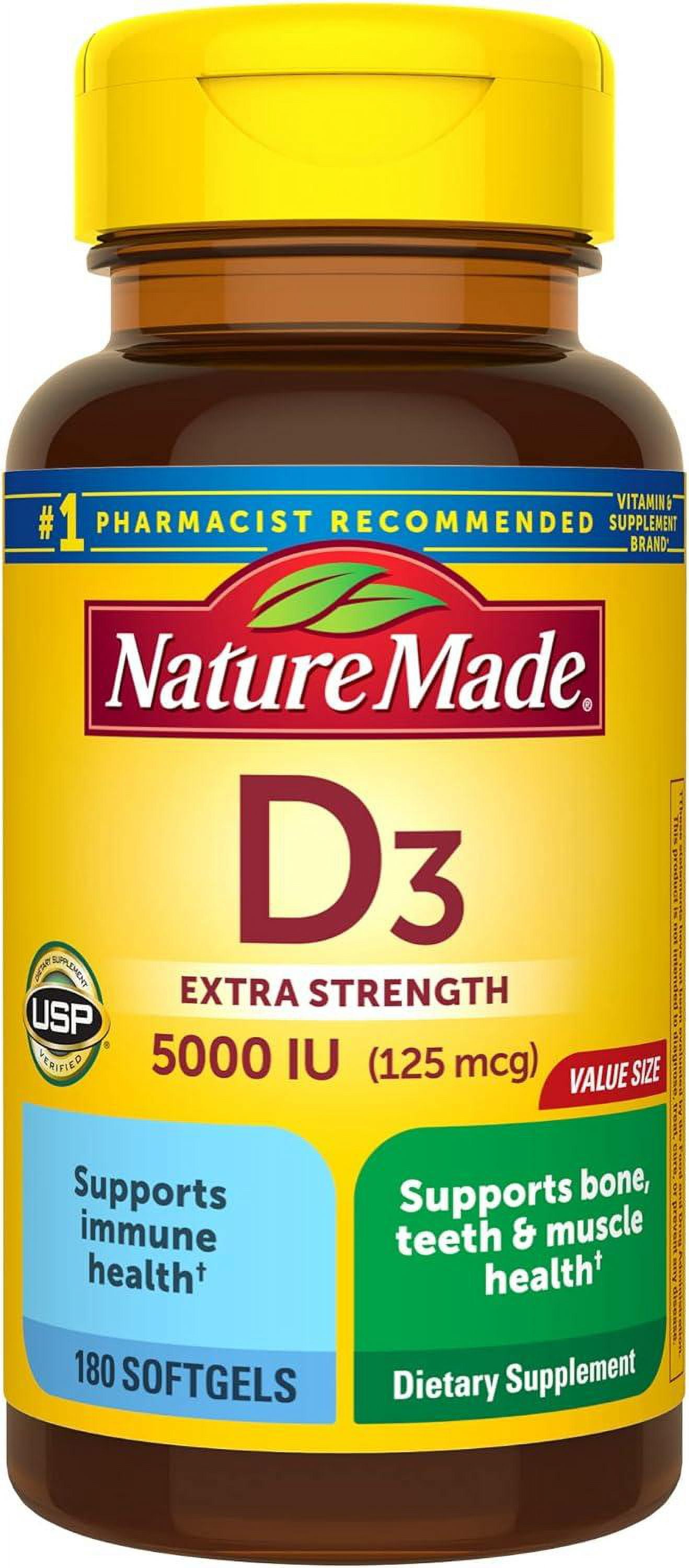 Vitamina D3 extra fuerte 5000 UI180 cápsulas | Bodega Aurrera en línea