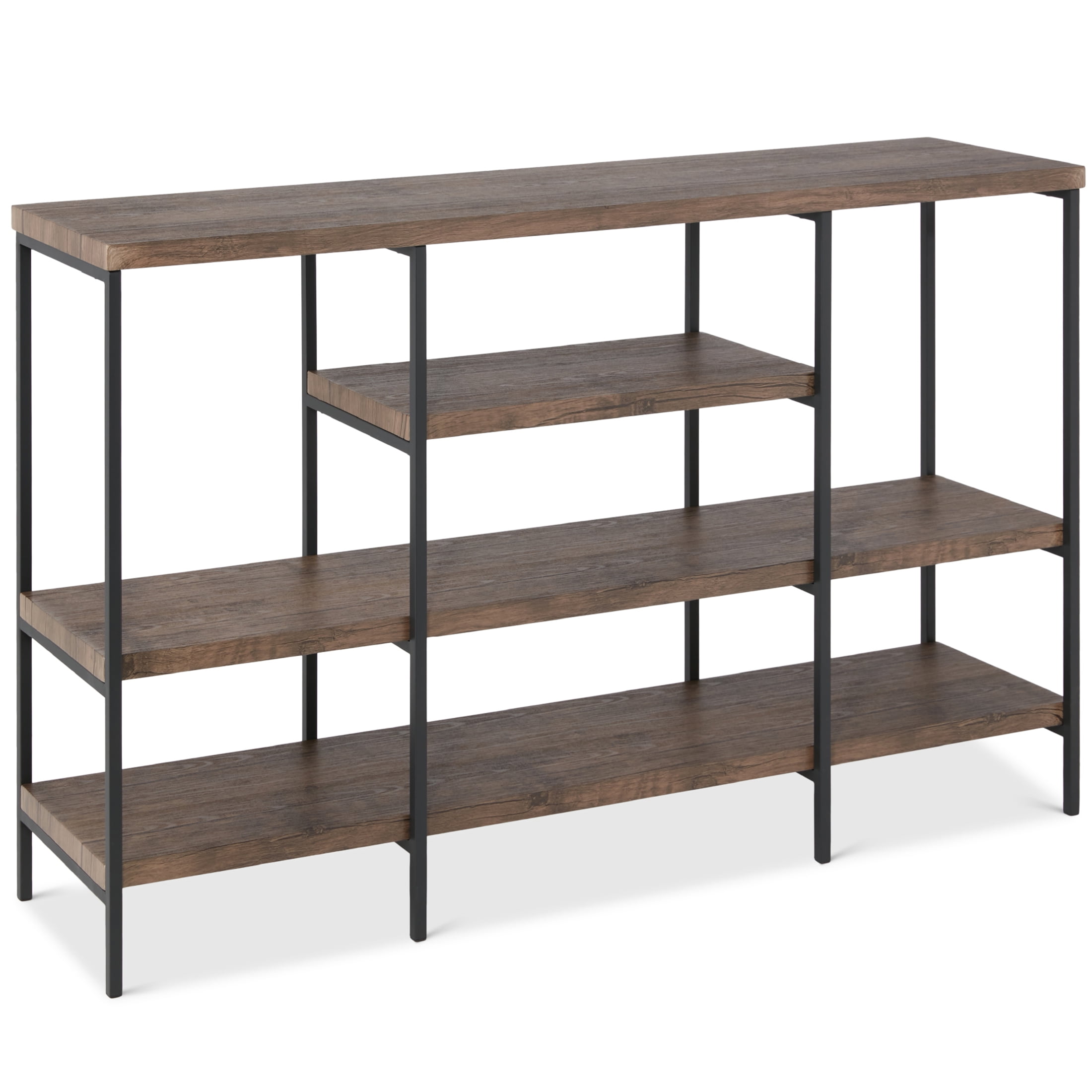 Best Choice Products 55in Industrial 4-Tier Console Table w/ Tall ...