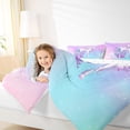 Aikeke Princess Unicorn Twin Bedding 7-Piece, Dreamy Gradient Starry ...