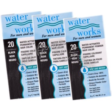 Water Works Permanent Powder Hair Color #23 Natural Dark Brown (6 Pack ...