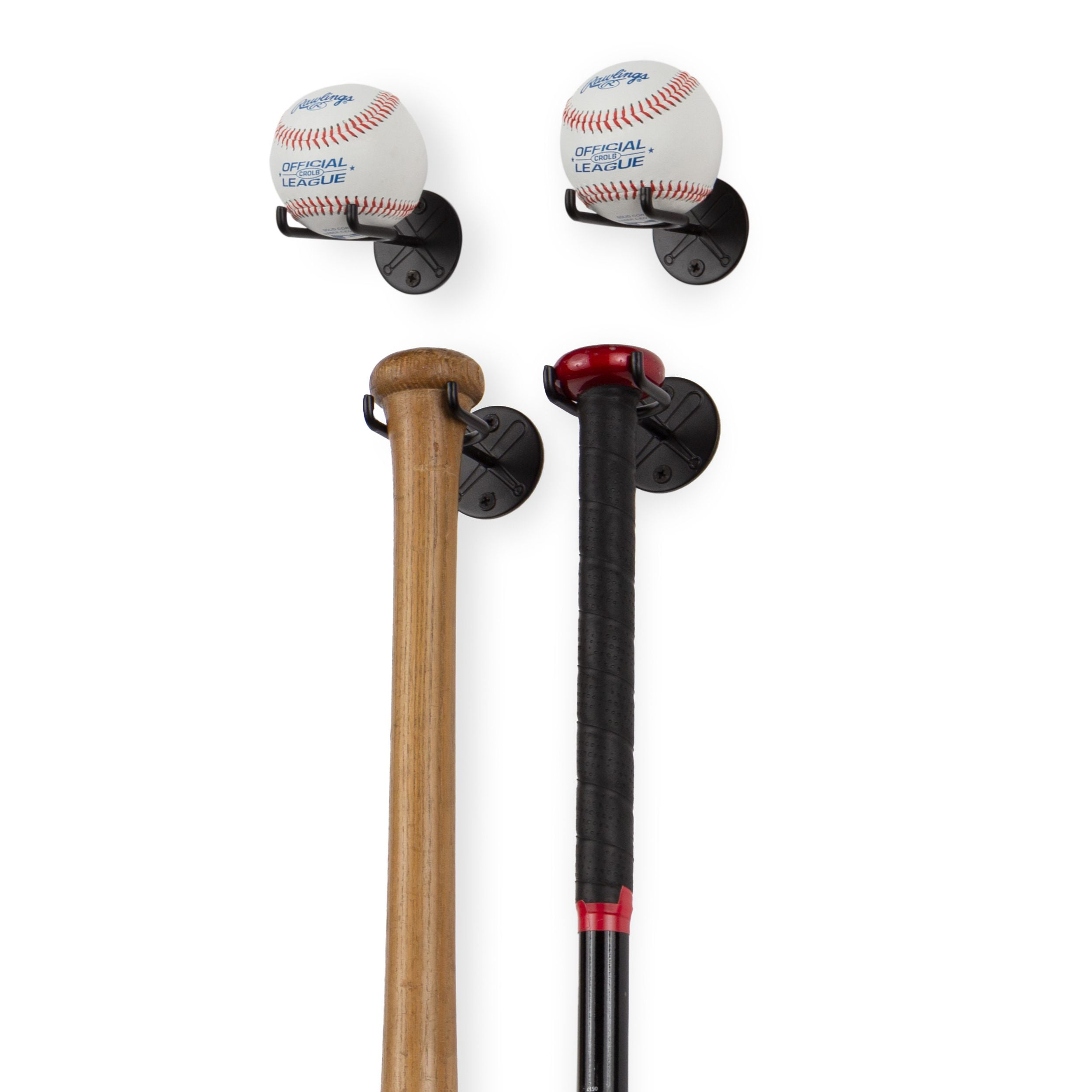 Wallniture Sporta Baseball Holder Bat Display Rack Wall Hanger Softball ...