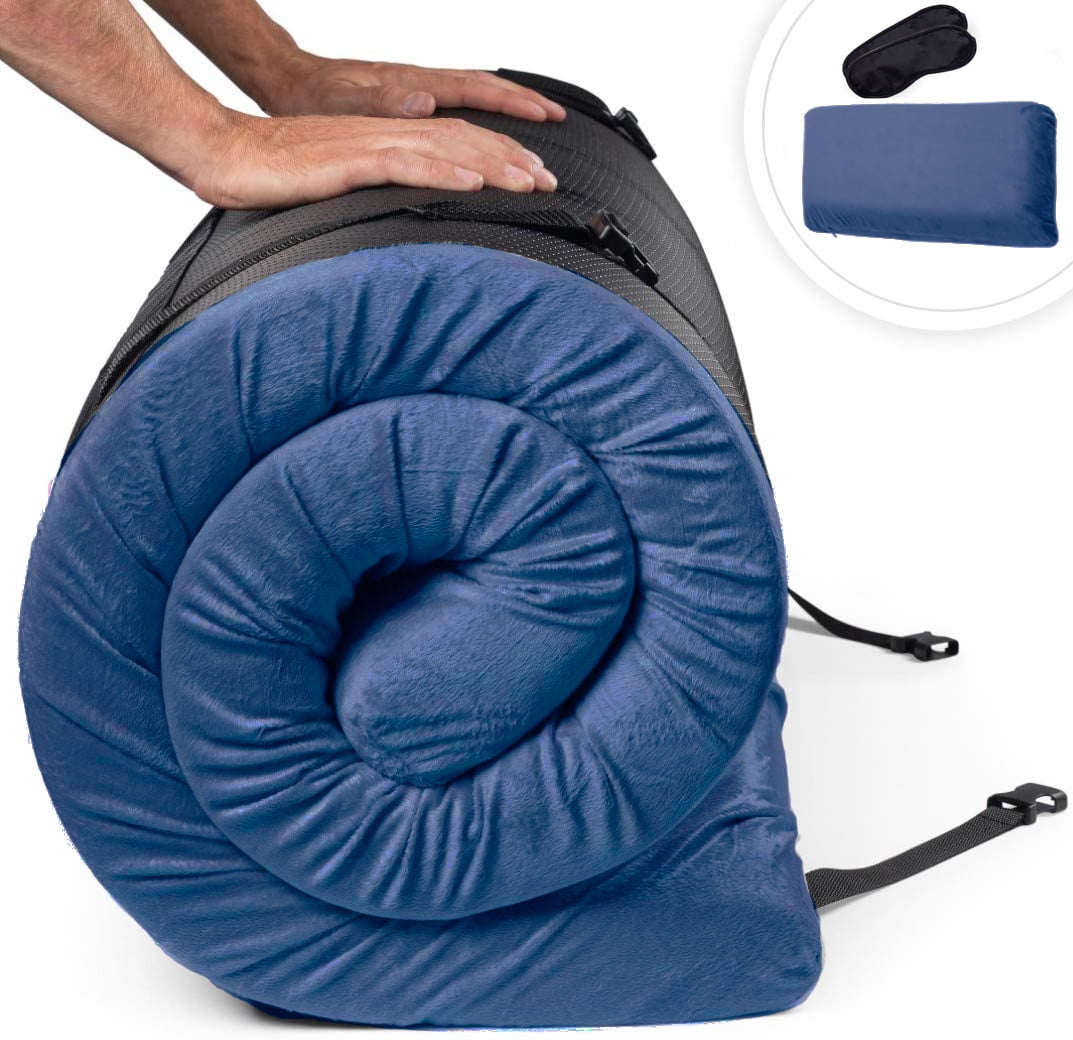 Fbsport Roll Up Mattress Memory Foam Sleeping Pad, Portable Travel Car ...