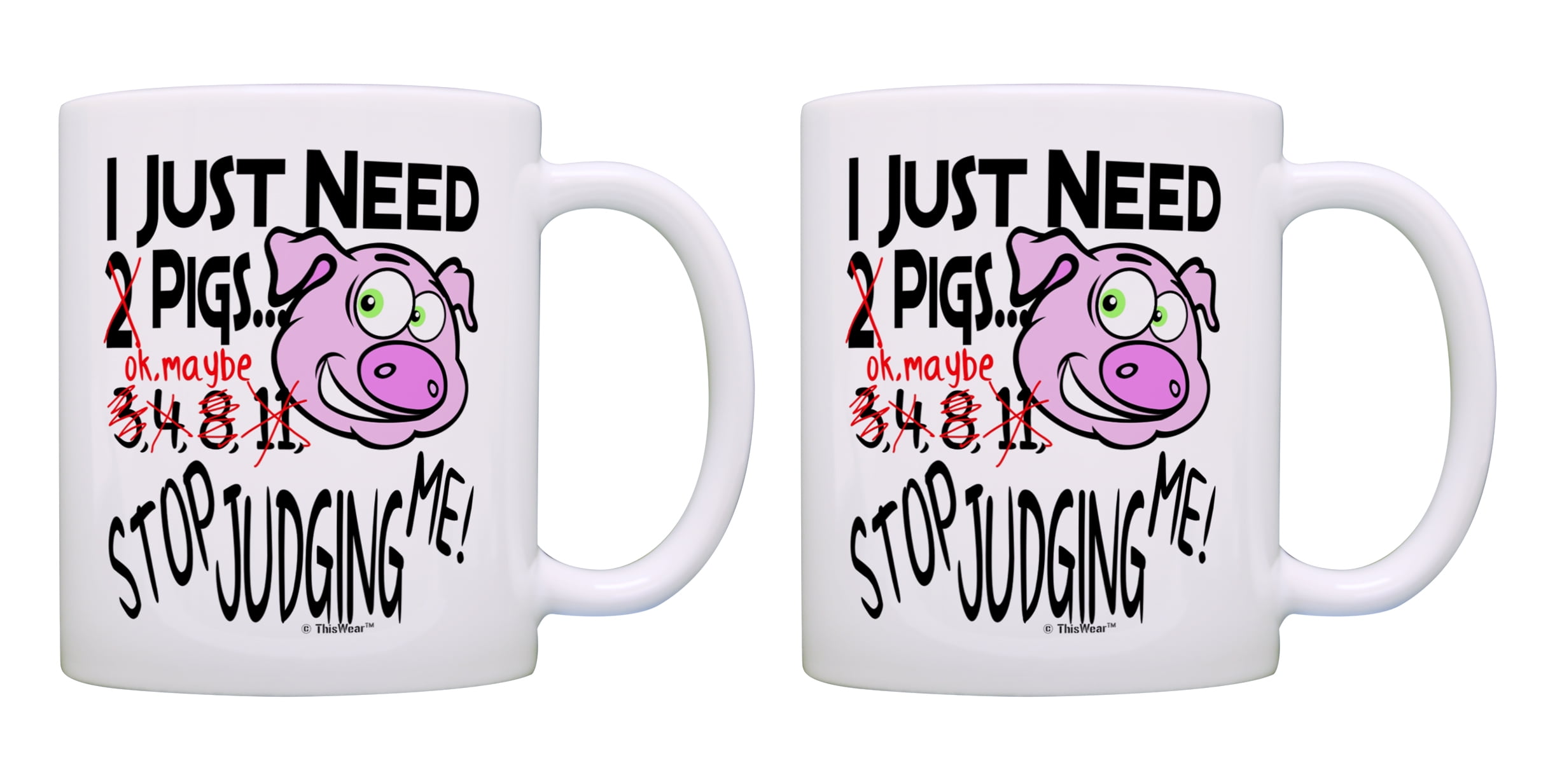 ThisWear Pig Gift Set I Just Need Pigs Stop Judging Me Pig Gifts Sets ...