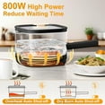 2L Hot Pot with Steamer, 800W Non- Ceramic Coating Dorm Cooking Pot ...