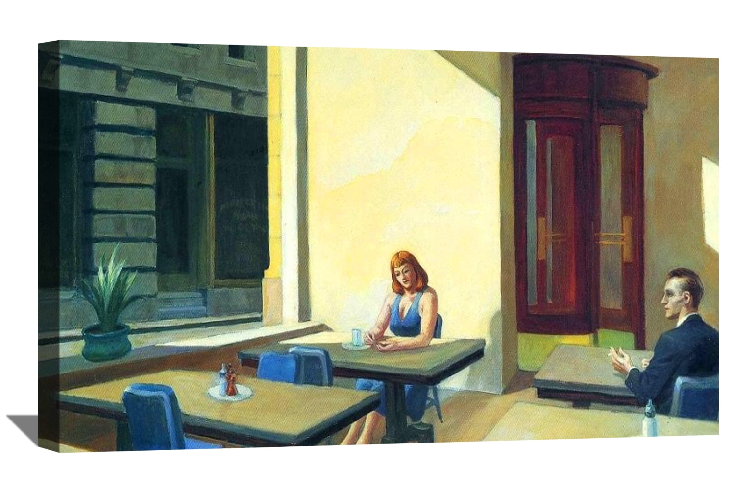 Edward Hopper Painting Art Print Sunlight In A Cafeteria Canvas Art ...