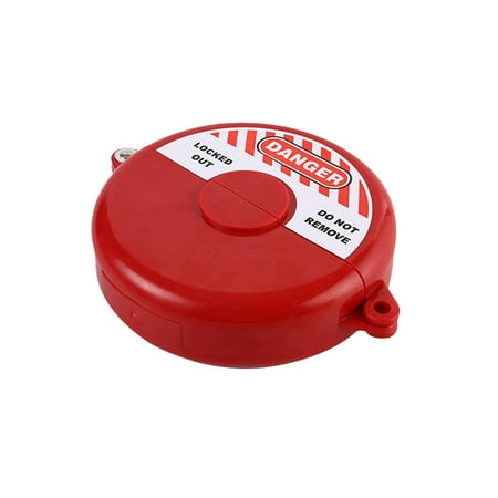 serony 1 Box of Plastic Valve Lock Round Padlock with Key Red ABS ...