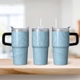 20oz Insulated Stainless Steel Tumbler with Handle and Straw, 360° Full ...