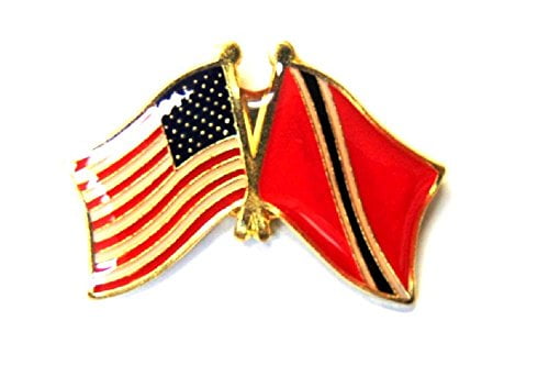 Box of 12 Trinidad and Tobago & US Crossed Flag Lapel Pins, Trinidad ...