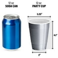 DecorRack 60 Count Silver Disposable Plastic Cups, 12 fl oz Party ...