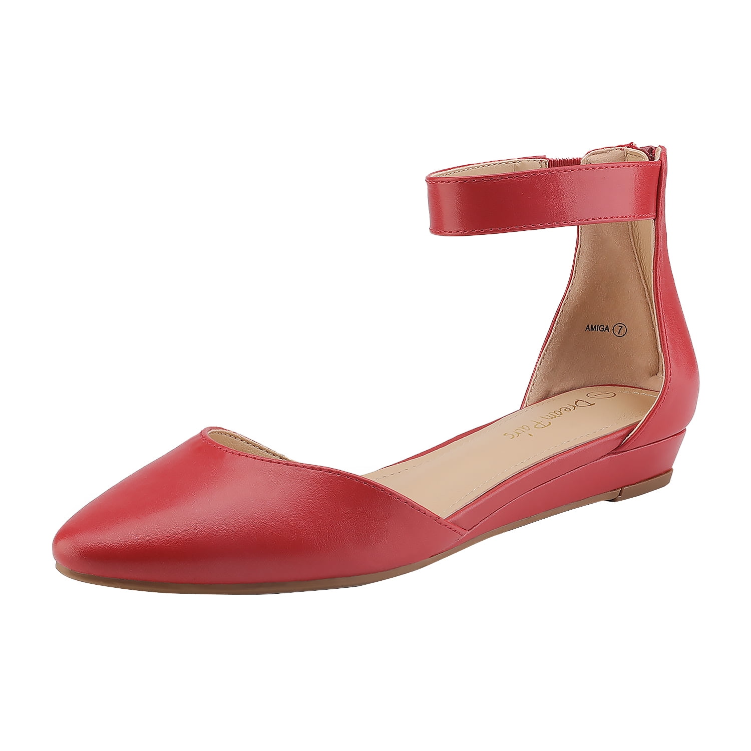 Dream Pairs Women's Low Wedge Ankle Strap Flats Shoes AMIGA - Walmart.com