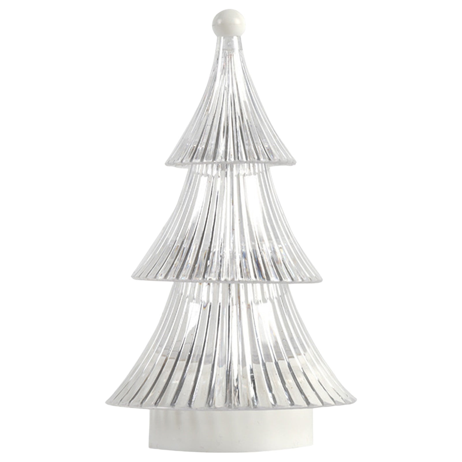 Vilavide Christmas Tree Night Light Crystal Christmas Tree Mini Light Up Tree Lighted Christmas Decorations Table Centerpieces Tabletop Figurine Festi